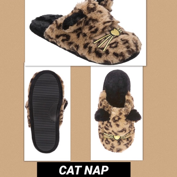 @SOULCRUSHER716 | Shoes | Leopard Cat Nap Slippers Weye Mask | Poshmark